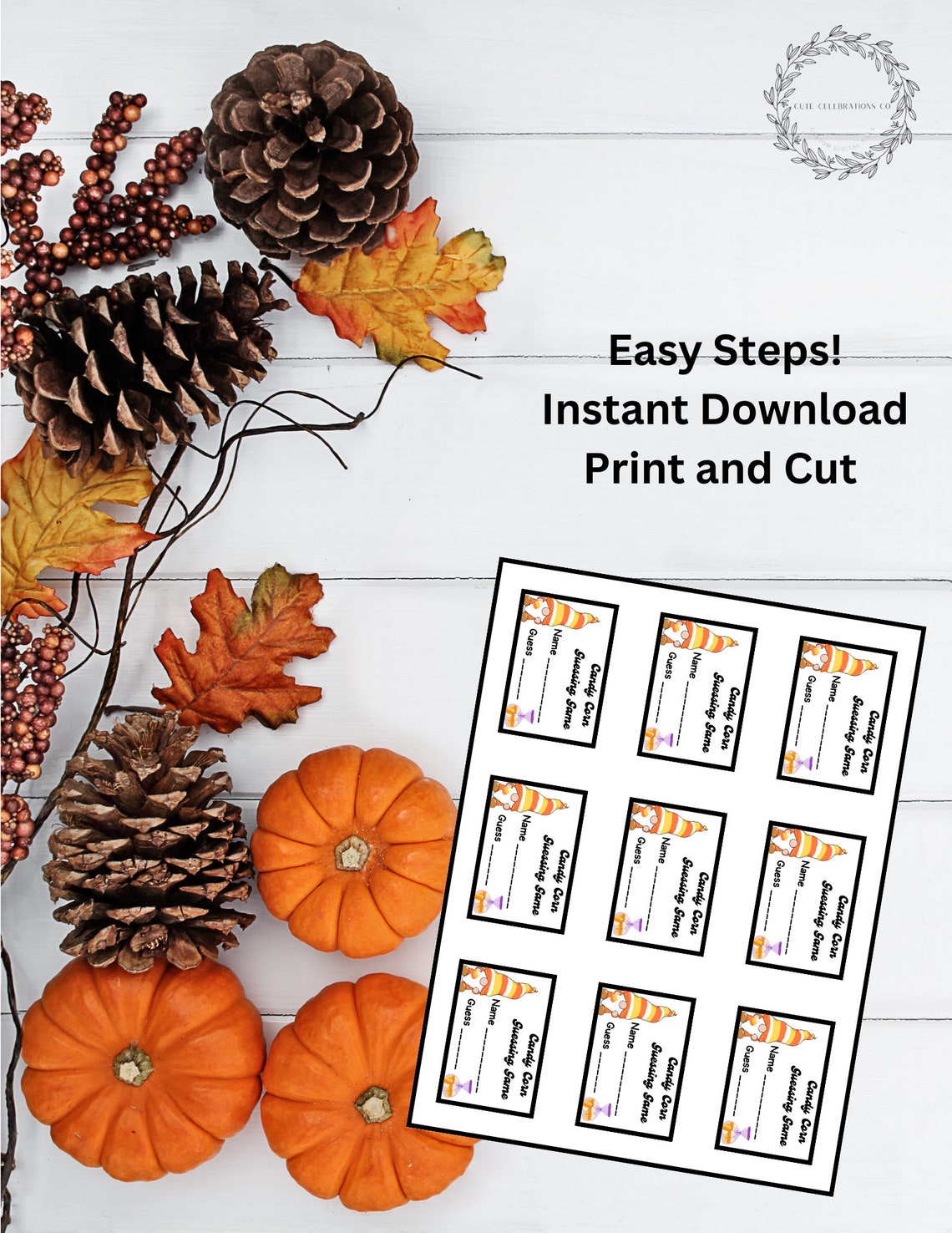 Candy Corn Guessing Game, Guessing Game, Printable Candy Corn Game ...