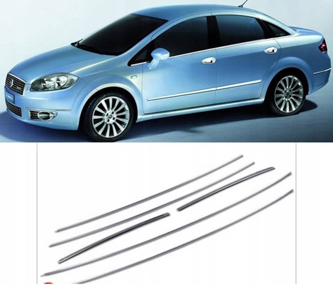 FIAT LINEA Chrome Side Door Window Trims Premium Car Edge - Etsy