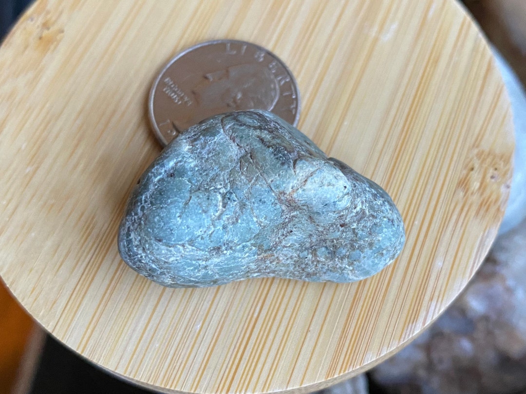 Natural Blue Nephrite Jade Stone Pebble - Etsy