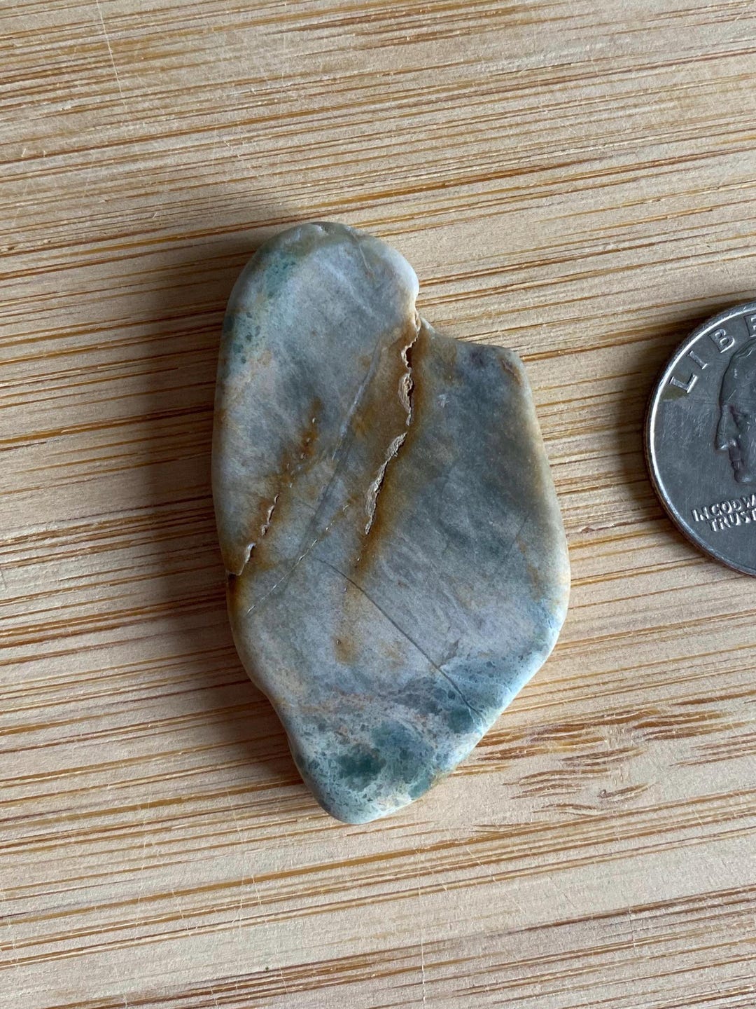 Rare White Blue Nephrite Jade Stone Slice Cabochon - Etsy