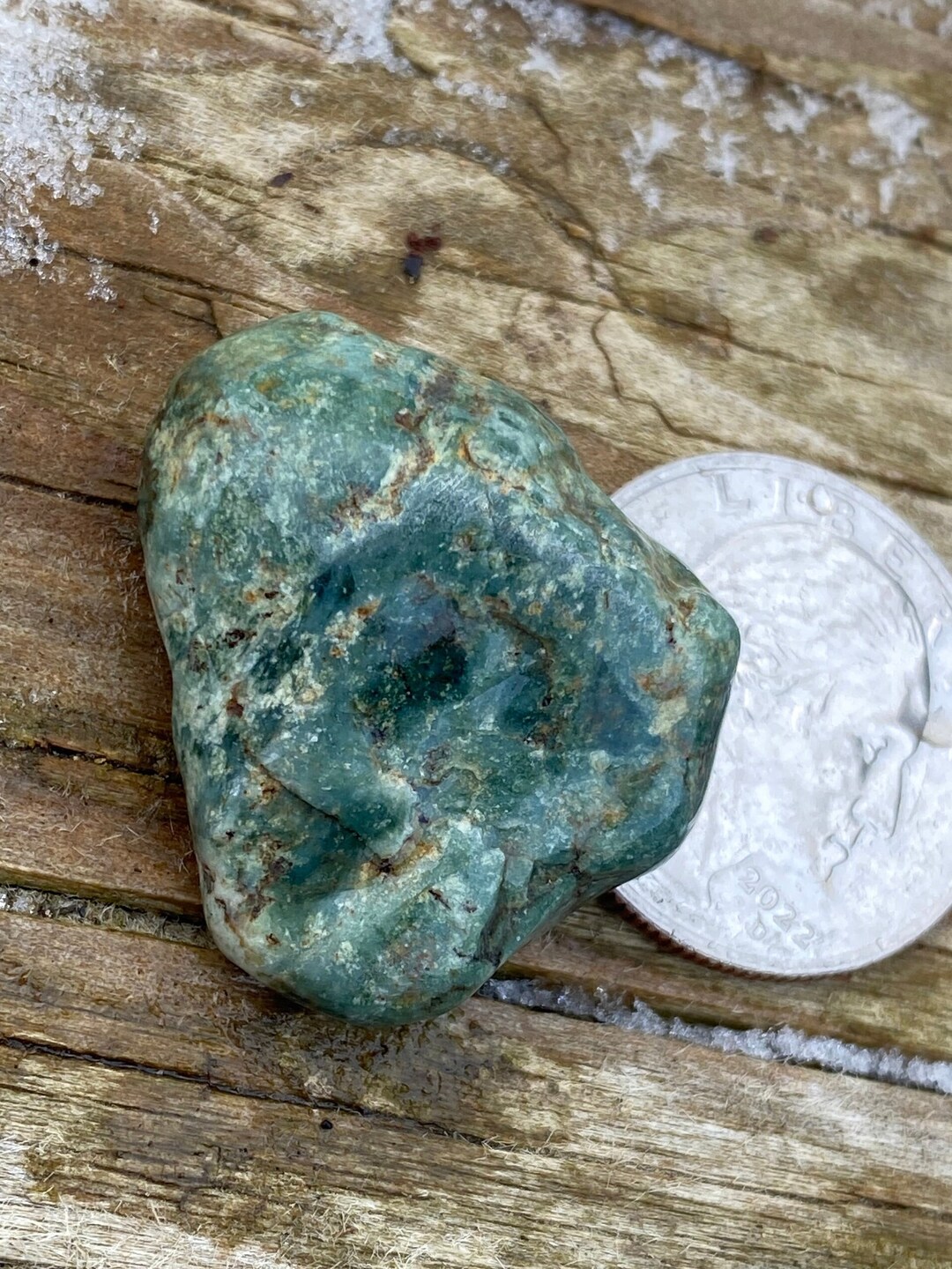 Teal Nephrite Jade Pebble - Etsy