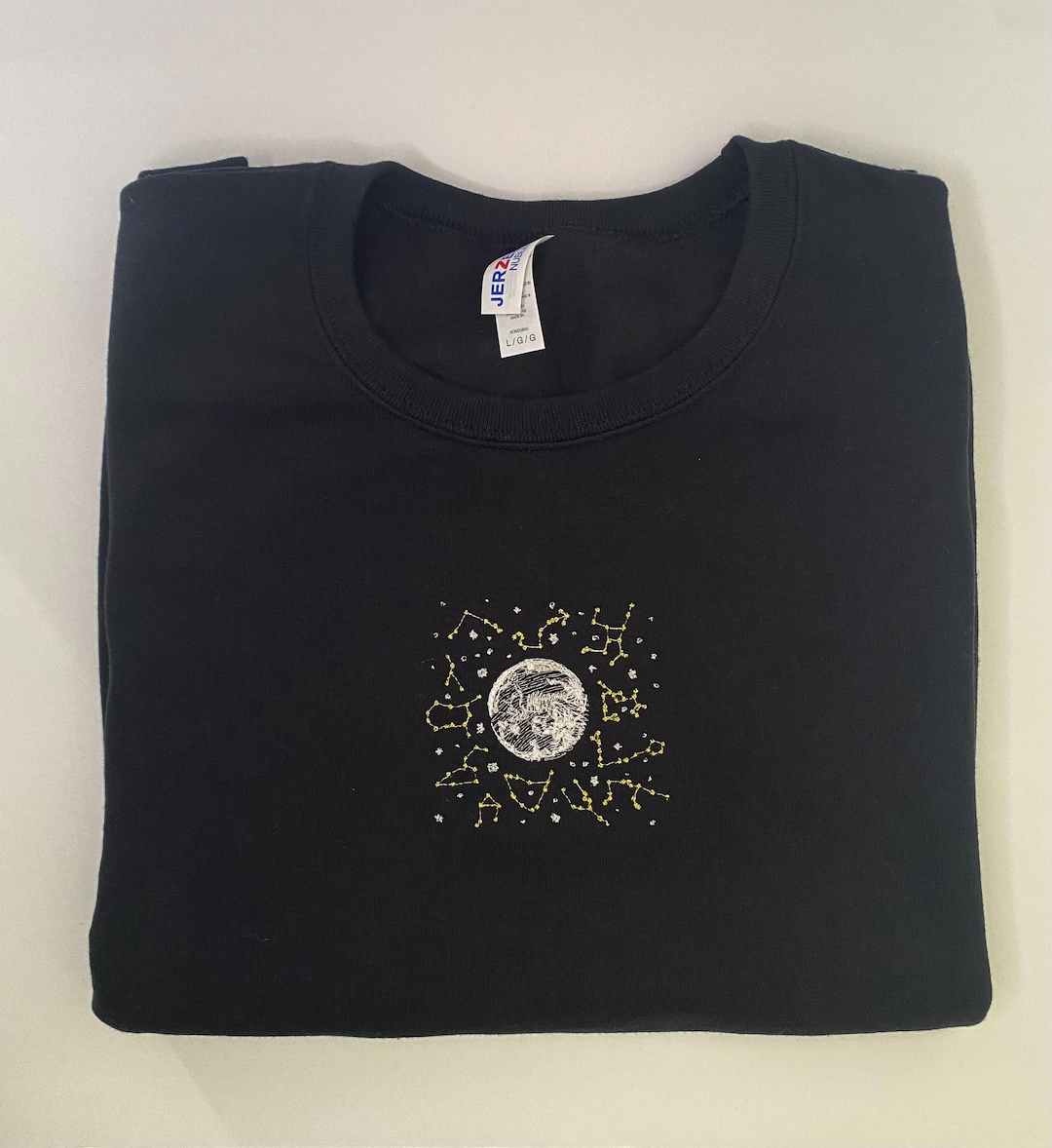 Embroidered Moon and Constellations Sweatshirt, Celestial Sweatshirt ...