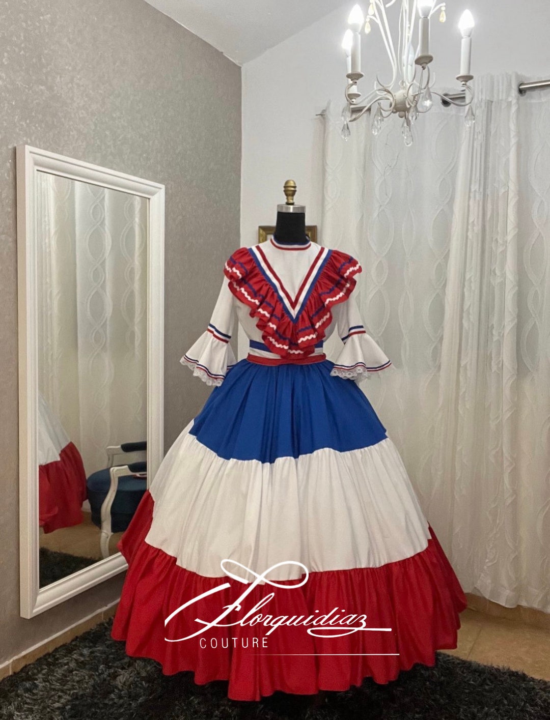 Traje Tipico Dominicano V-cut - Etsy