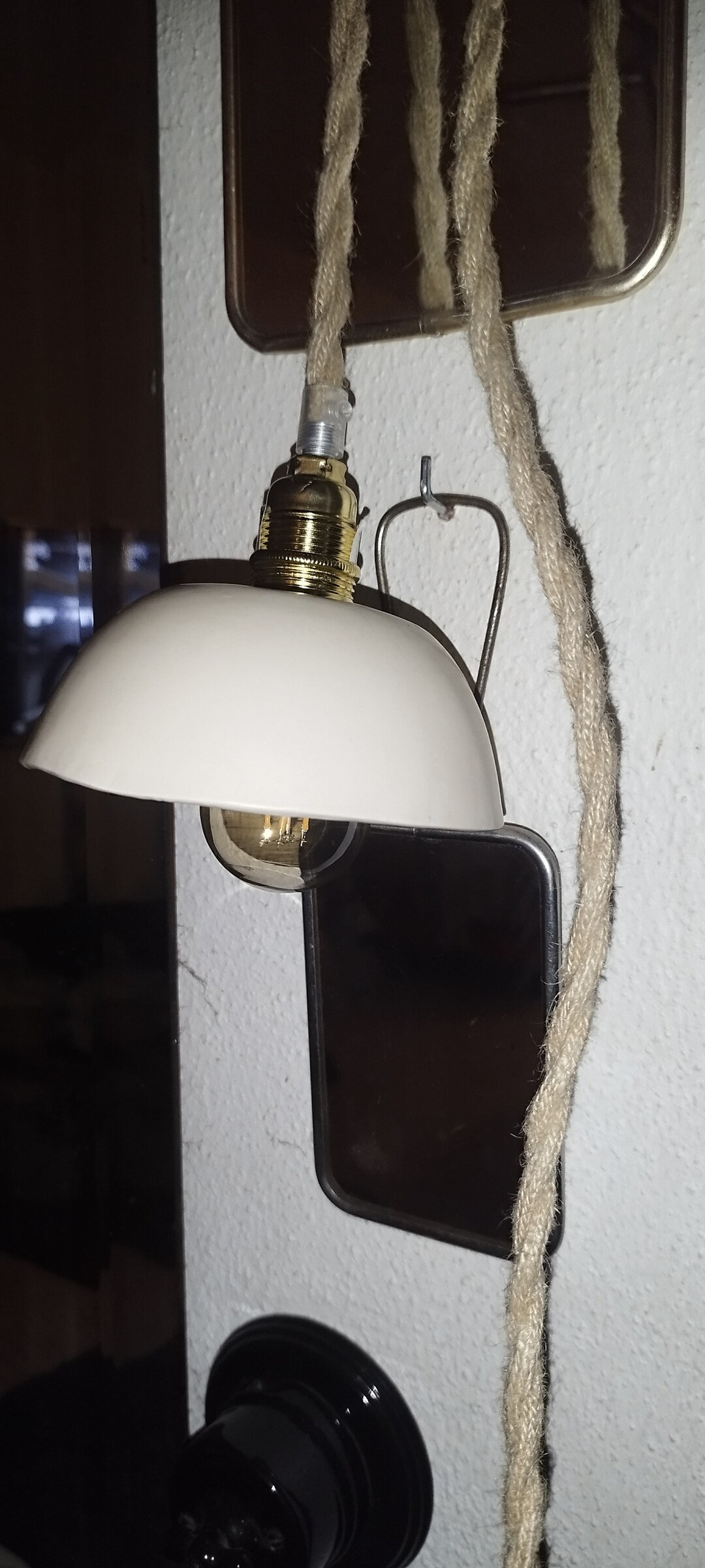 Suspension, Light Fixture, Natural Beige Color Matte Enamel Pre-order ...