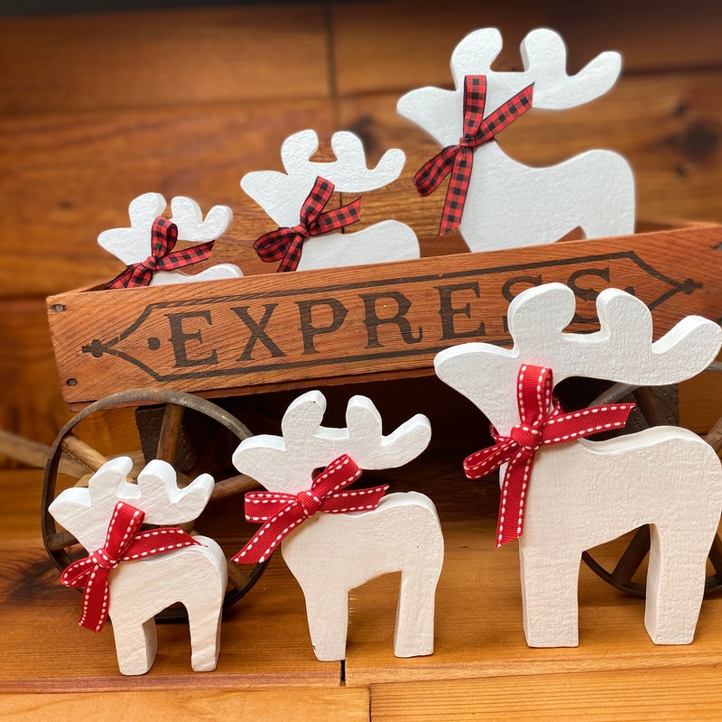 Wood Reindeer - Etsy