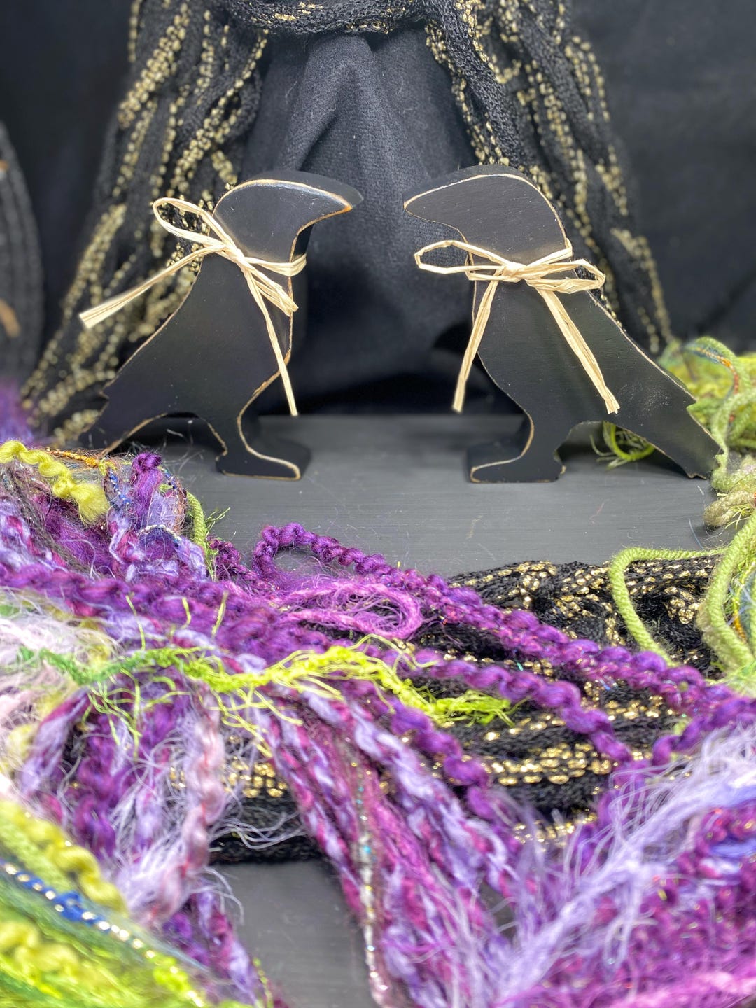 Handcrafted Wooden Black Raven / Crow, Wood Ravens, Scary Black Birds ...