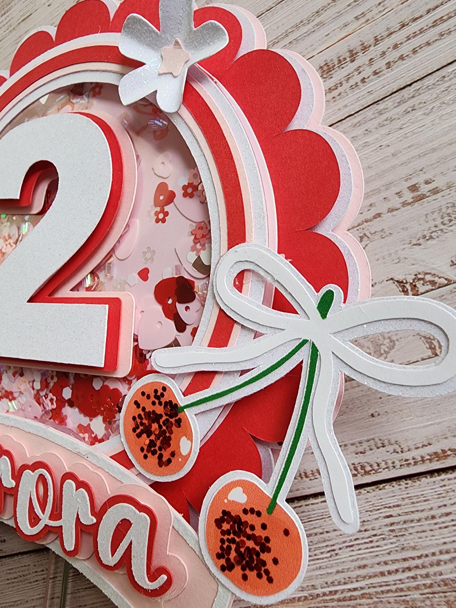 Cherry on Top Cake Topper Cherries Birthday Cherries and Bows Birthday ...