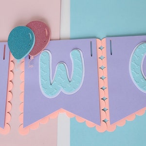 Bluey Two Banner Bluey Banner Bluey Pendant Banner Bluey Birthday Bluey ...