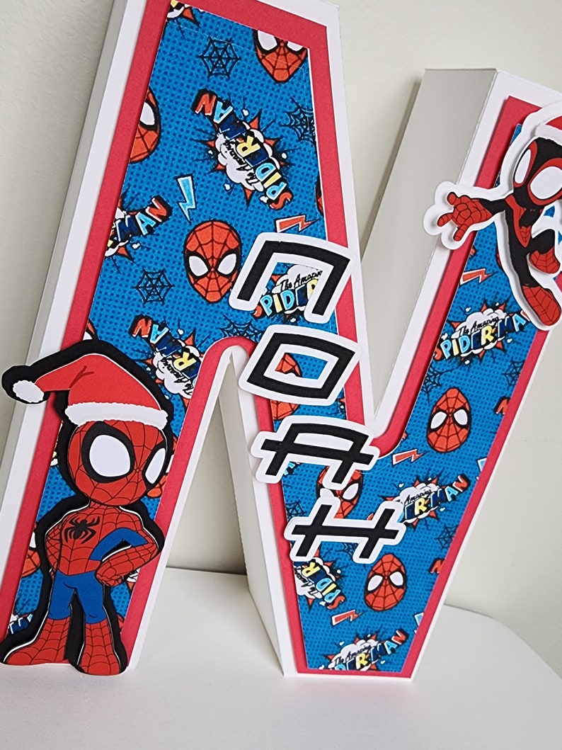 3D Letters Birthday 3D Letters Custom 3D Letters Spiderman 3D Letters ...