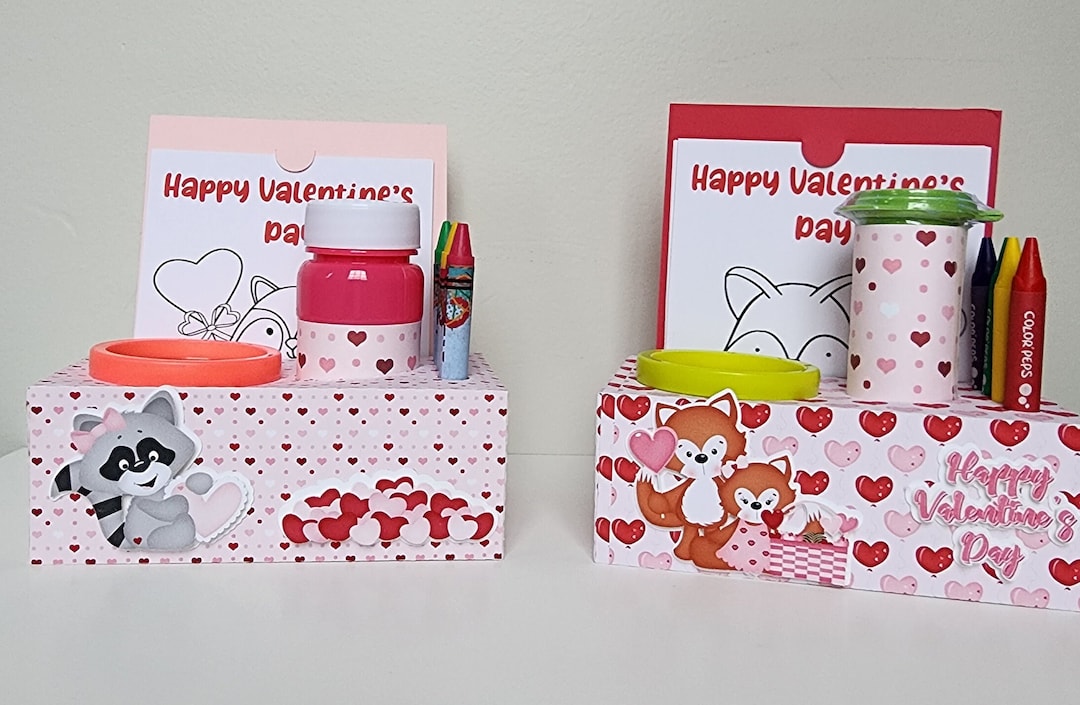 Valentine's Day Activity Box for Kids Valentine's Day Favor Box ...