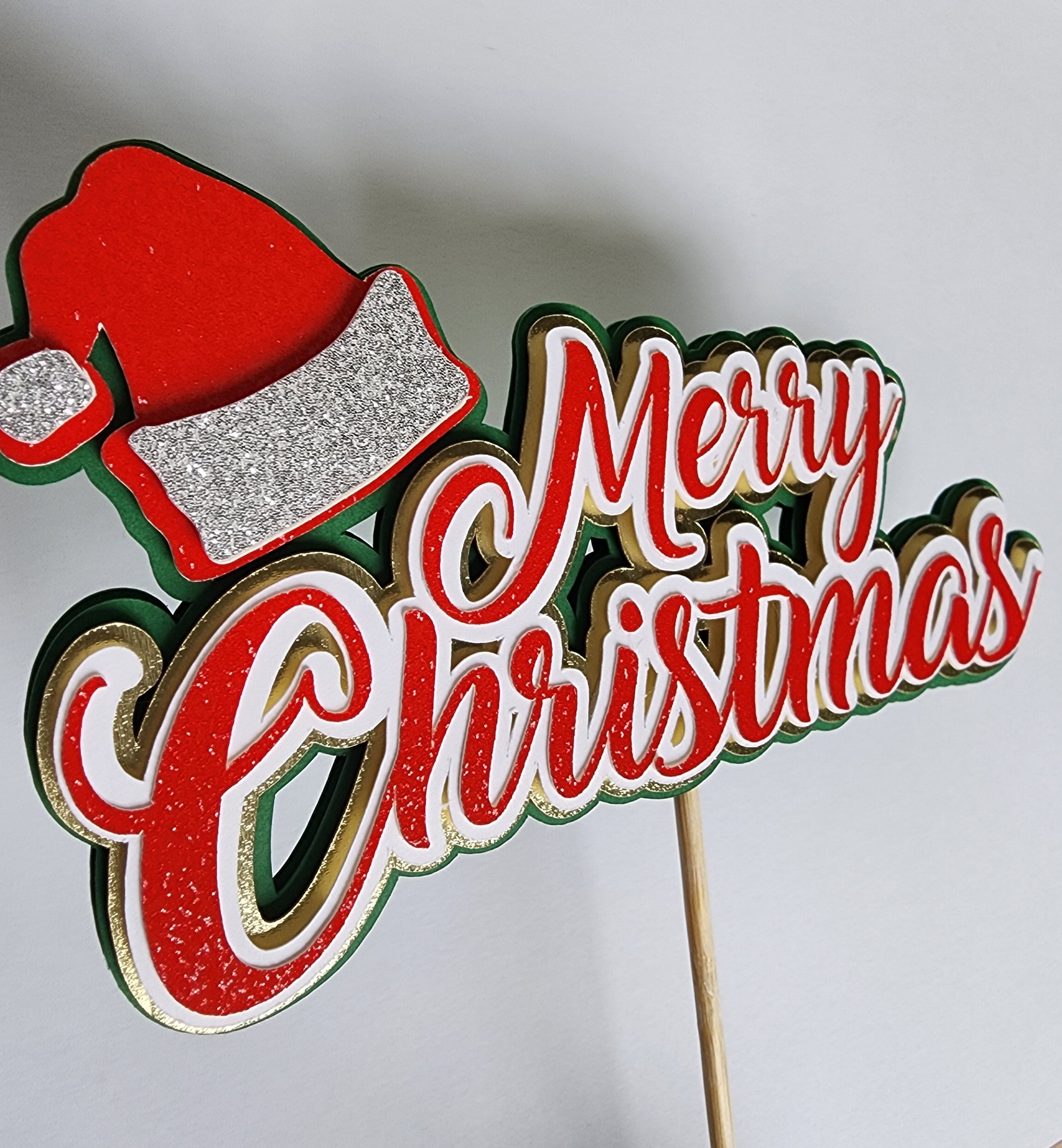 Merry Christmas Cake Topper Christmas Cake Topper Feliz Navidad
