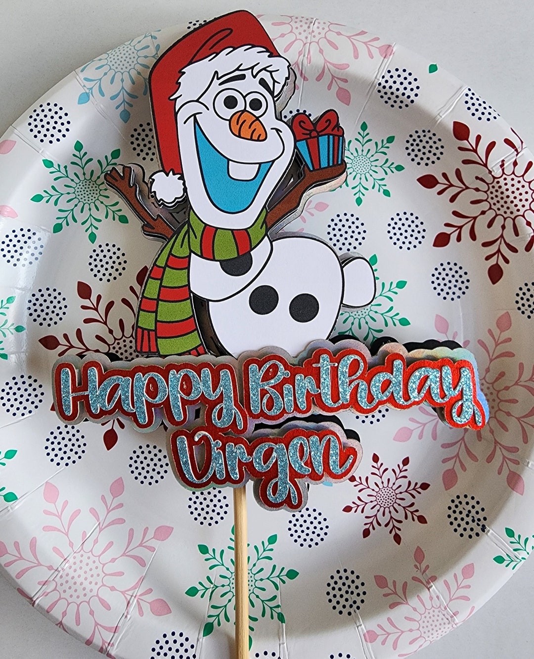 Olaf Cake Topper Olaf Snowman Cake Topper Frozen Cake - Etsy