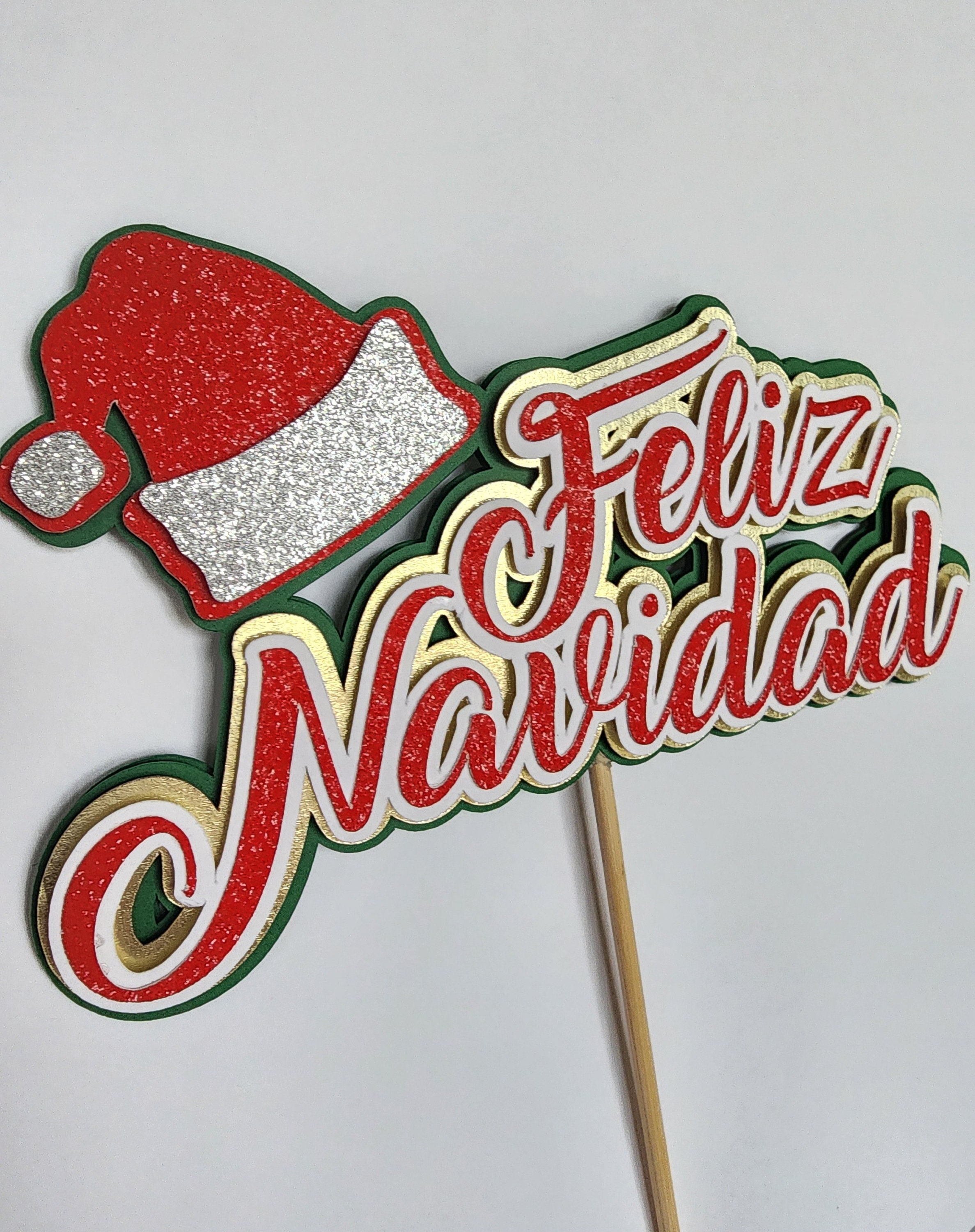 Merry Christmas Cake Topper Christmas Cake Topper Feliz Navidad