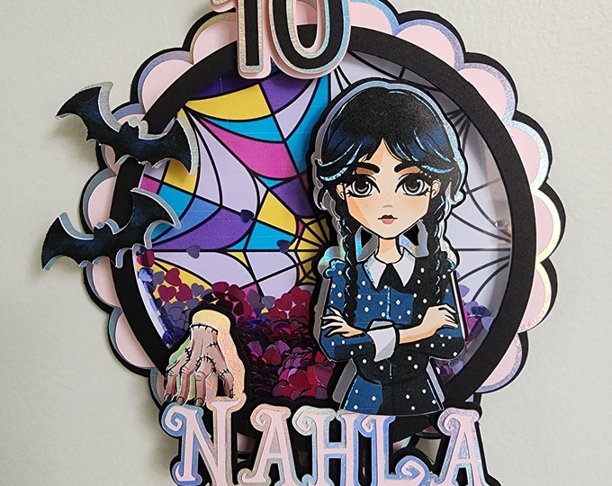 Wednesday Addams Cake Topper Wednesday Birthday Addams Family Cake ...