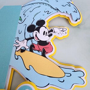Summer Mickey Cake Topper Surfer Mickey Birthday Mickey First Birthday ...