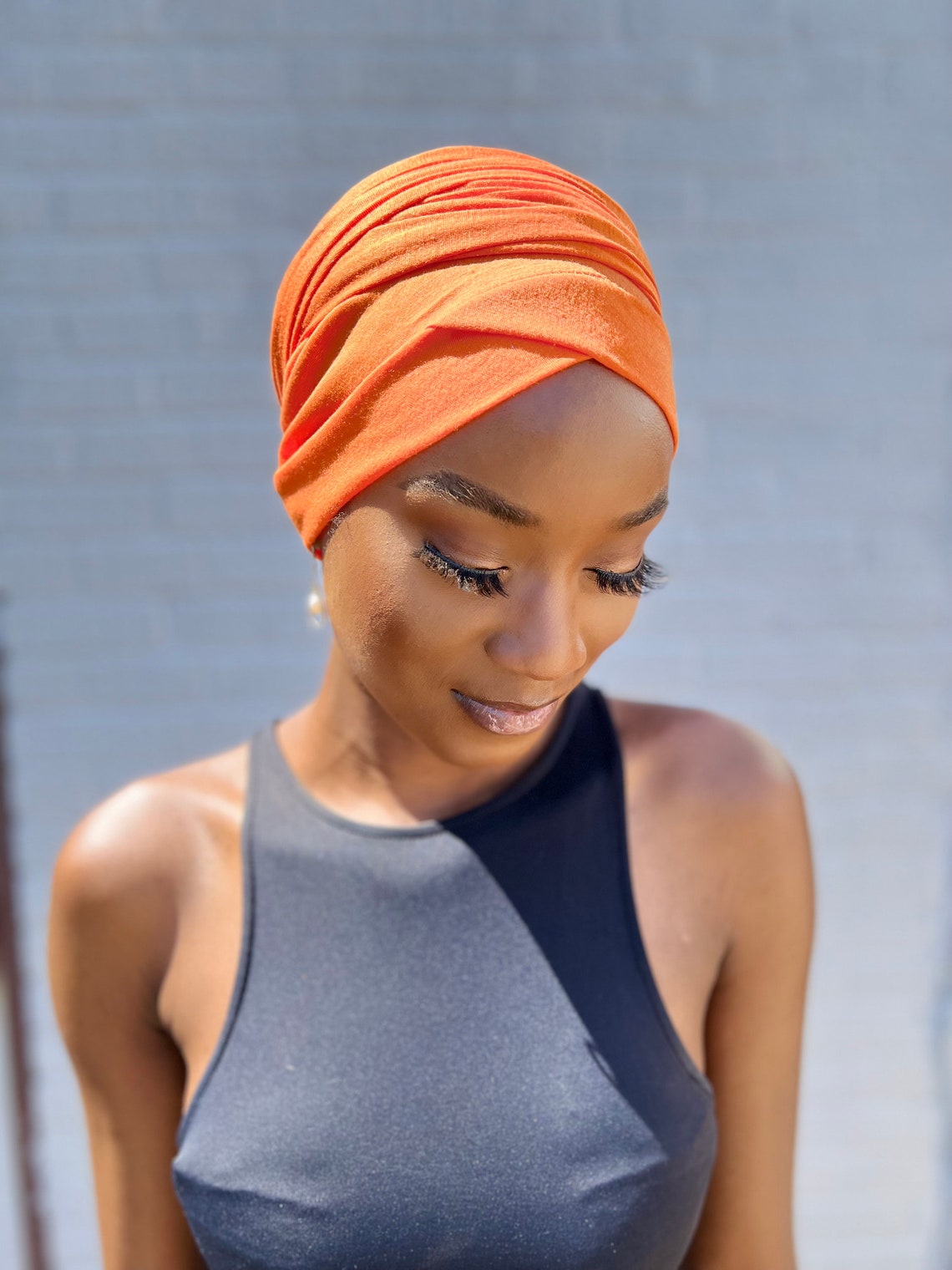 PRE-TIED HEADWRAP/ Pre-tied Turban/boho Chic/ Turban/ Pre Tied Headwrap ...