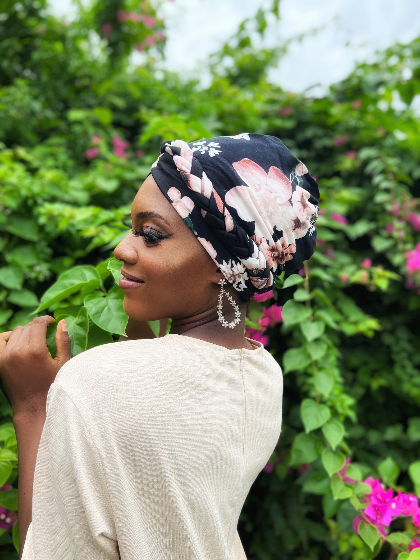 Braided Pre-tied Turban Cap, Twist Cap, Chemo, Twisted Hat, Alopecia ...