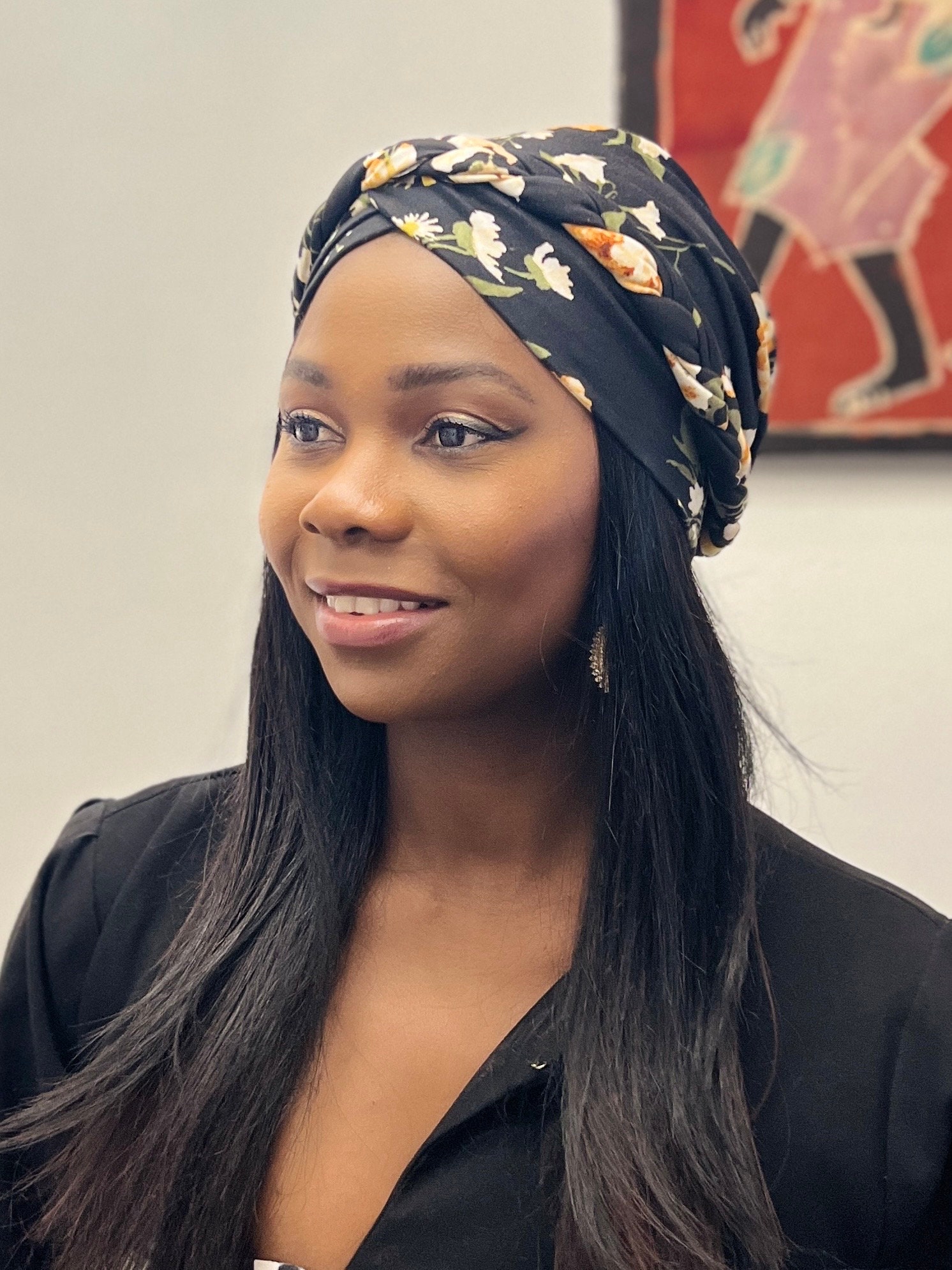 Braided Pre-tied Turban Cap, Twist Cap, Chemo, Twisted Hat, Alopecia ...