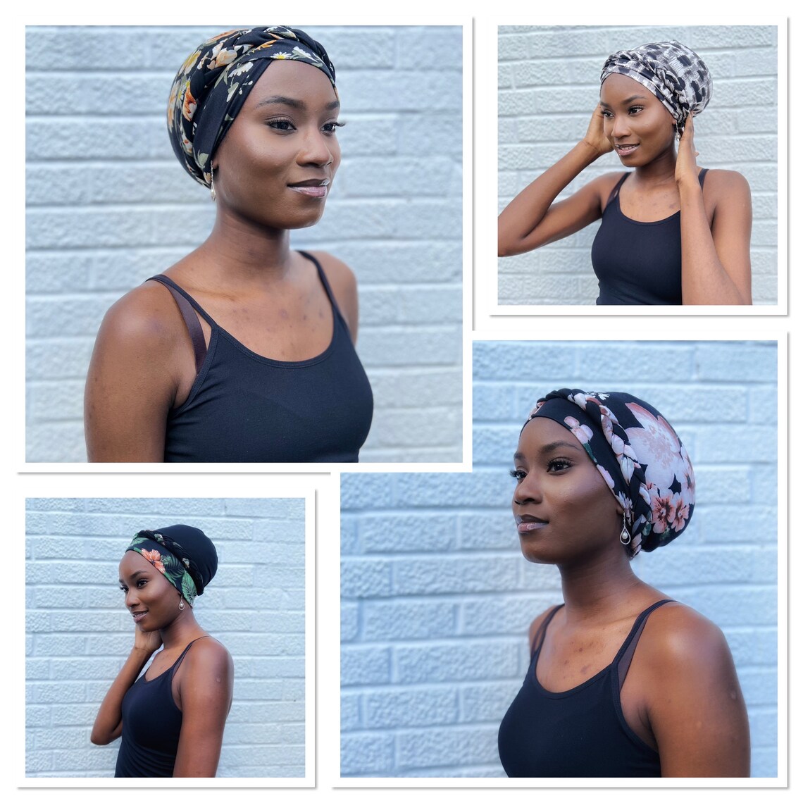 Braided Pre-tied Turban Cap, Twist Cap, Chemo, Twisted Hat, Alopecia ...