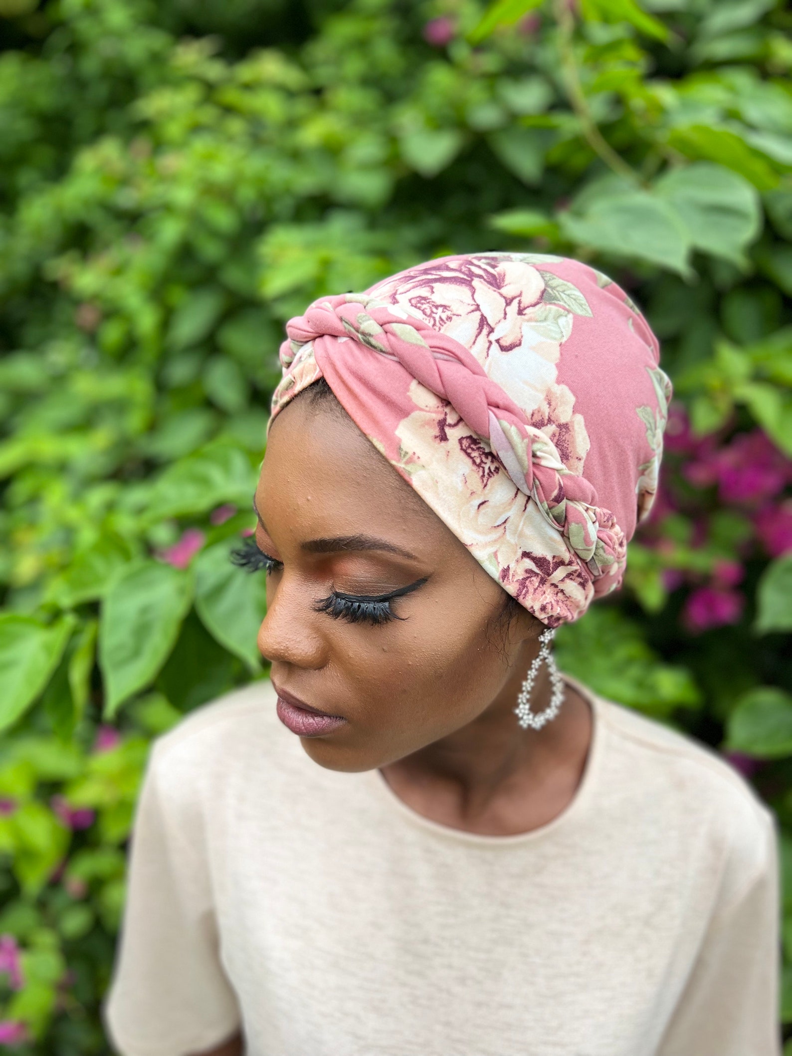 Braided Pre-tied Turban Cap, Twist Cap, Chemo, Twisted Hat, Alopecia ...