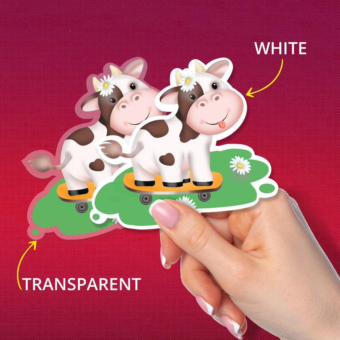 Farm Animal Sticker Hand Drawn Illustration Decal for Recipe Book ...