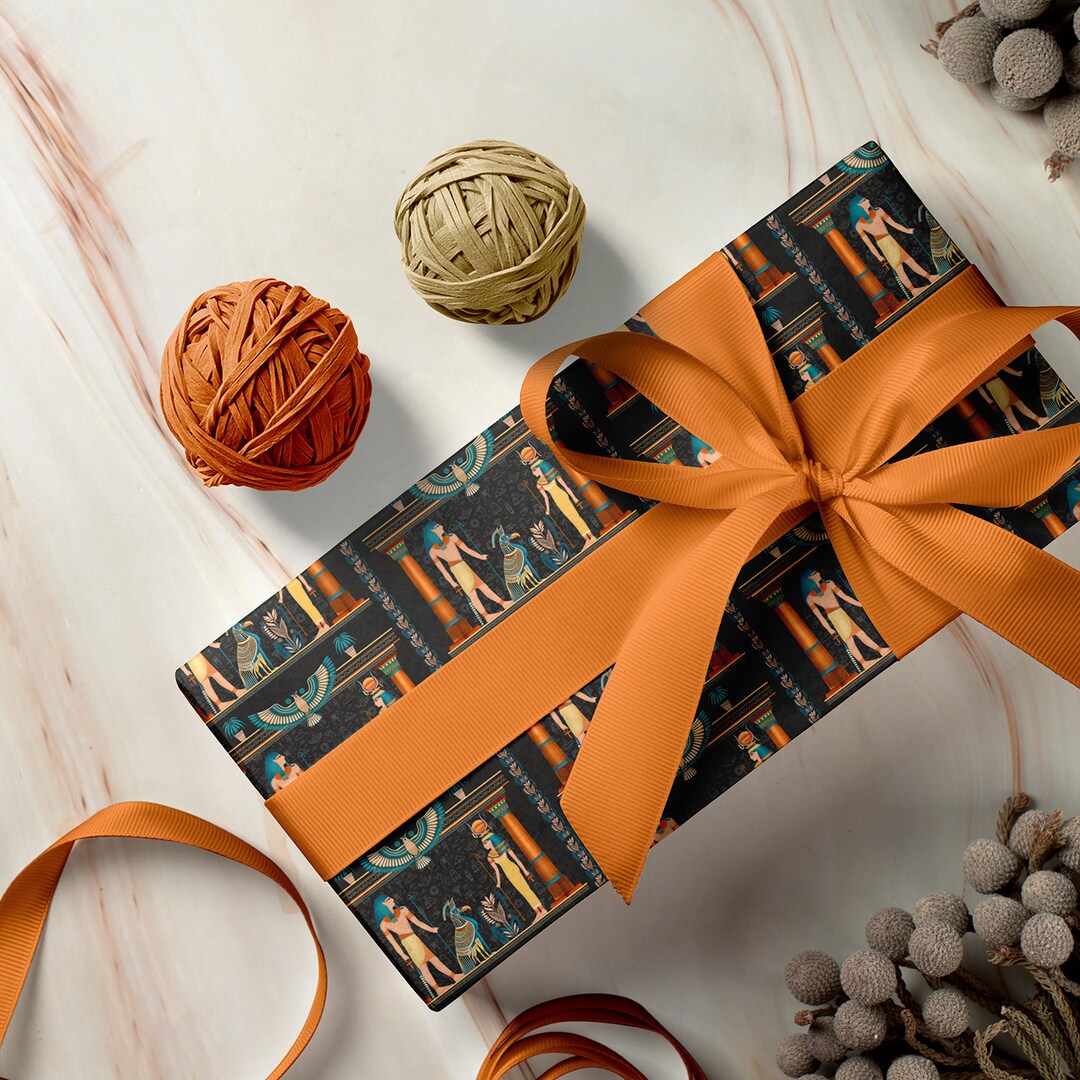 Goddess Isis Wrapping Paper Ancient Egypt Gifting Wrap Hieroglyphics ...