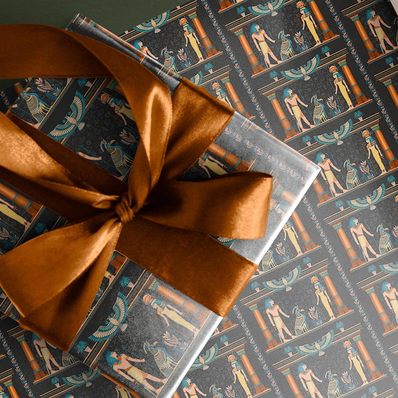 Goddess Isis Wrapping Paper Ancient Egypt Gifting Wrap Hieroglyphics ...