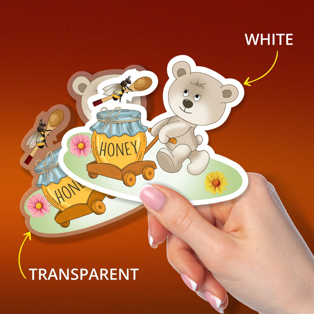 Honey Bear Sticker for Kids Game Table Teddy Bear Decal for Classroom ...
