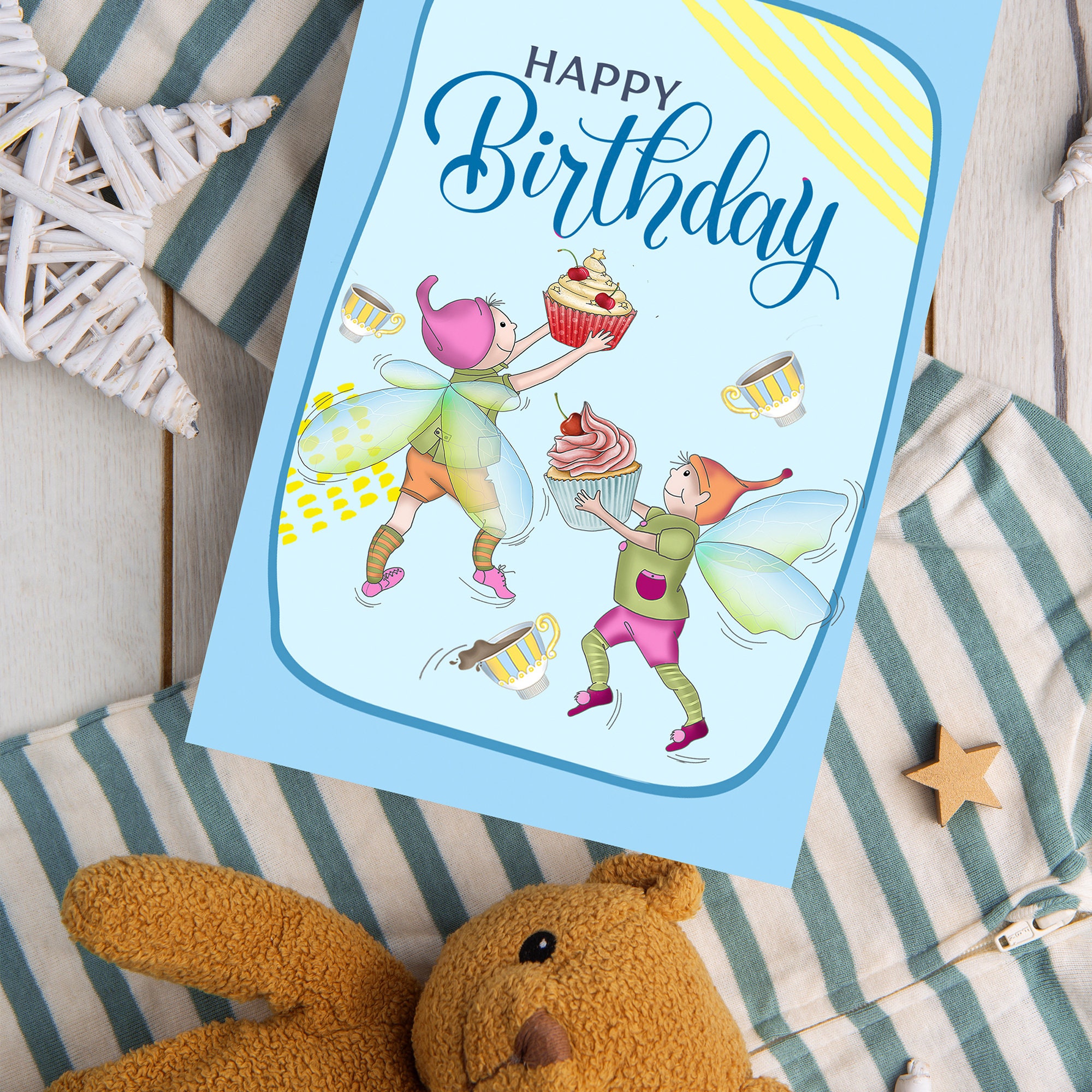 Baby Boys Birthday Card Tinker Bell Happy Birthday Greeting Card ...