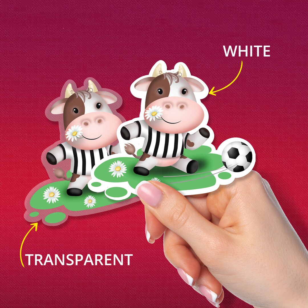 Football Cow Stickers for Kids Sports Themed Project Sports Decal Water ...