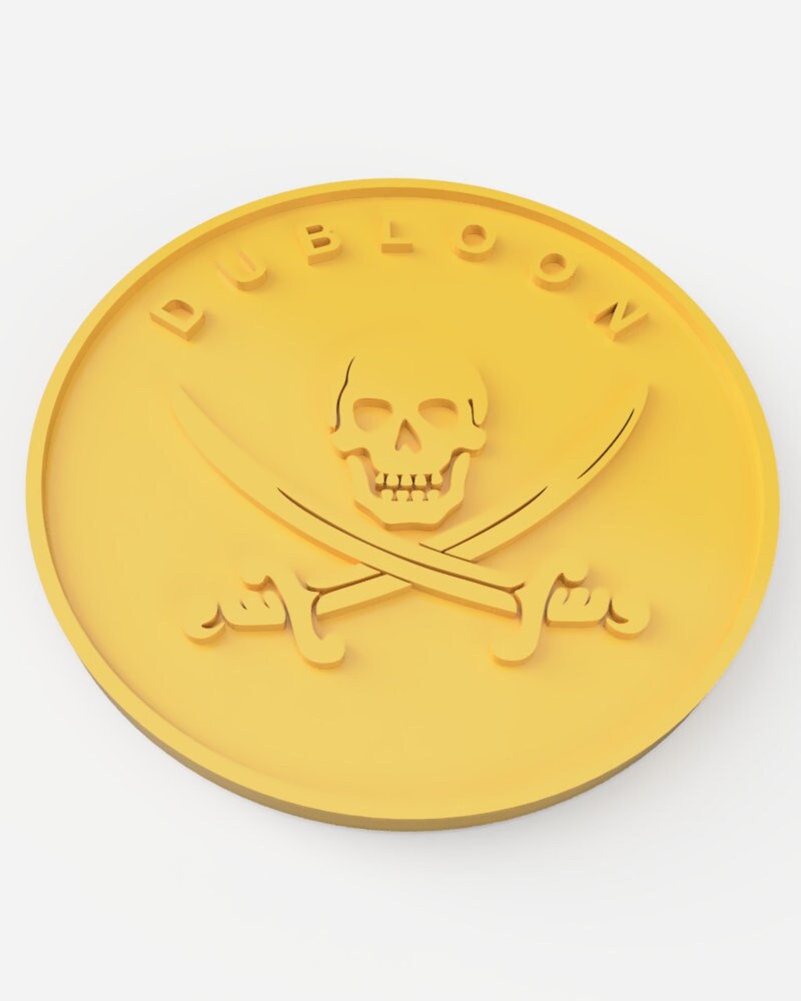 3D Printable Doubloon Coin - Nautical Pirate Treasure Replica STL File ...