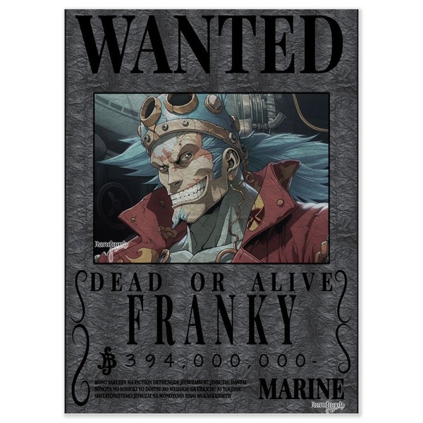One Piece Franky Art - Etsy