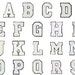 White Varsity Alphabet Letters Chenille Iron-on Patch - Etsy