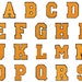 Yellow Varsity Alphabet Letters Chenille Iron-on Patch - Etsy