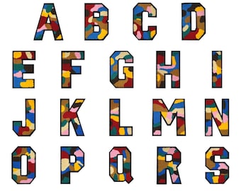 Colorful Varsity Letters - Etsy