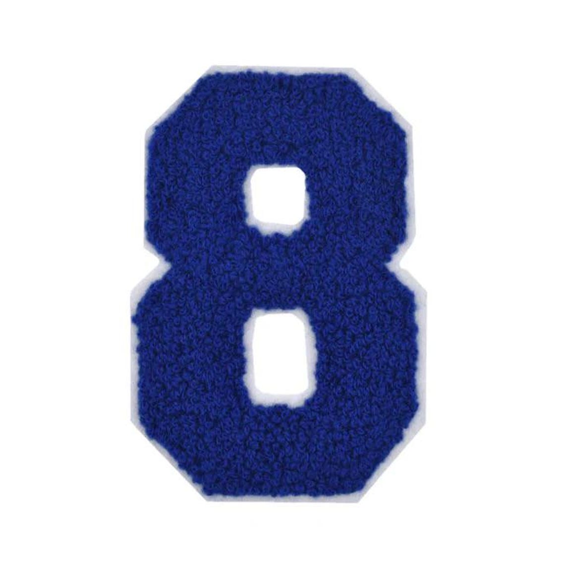Royal Blue Varsity Number Letters Chenille Iron-on Patch - Etsy