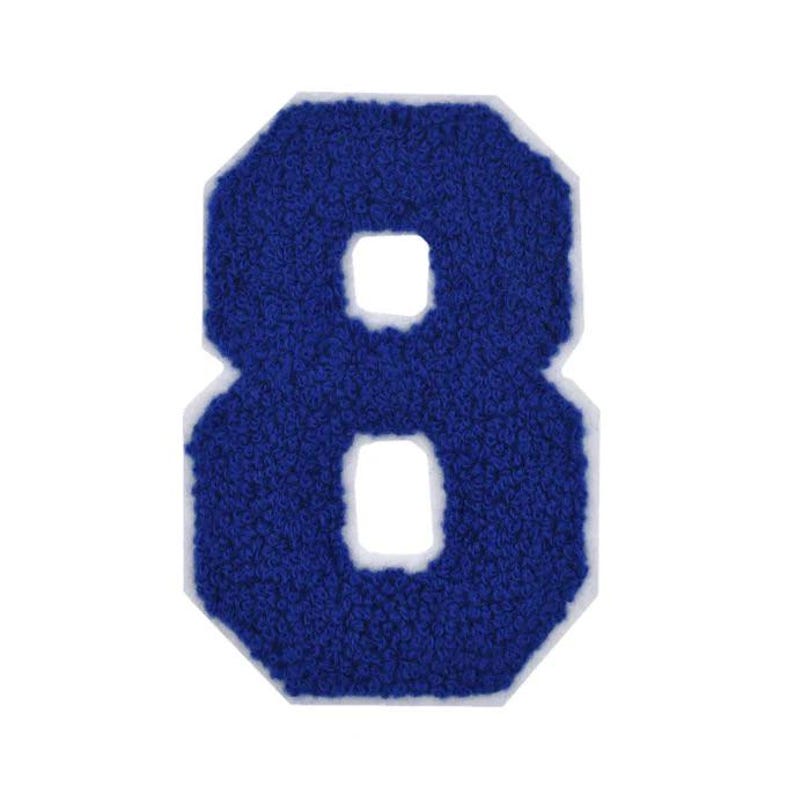 Royal Blue Varsity Number Letters Chenille Iron-on Patch - Etsy