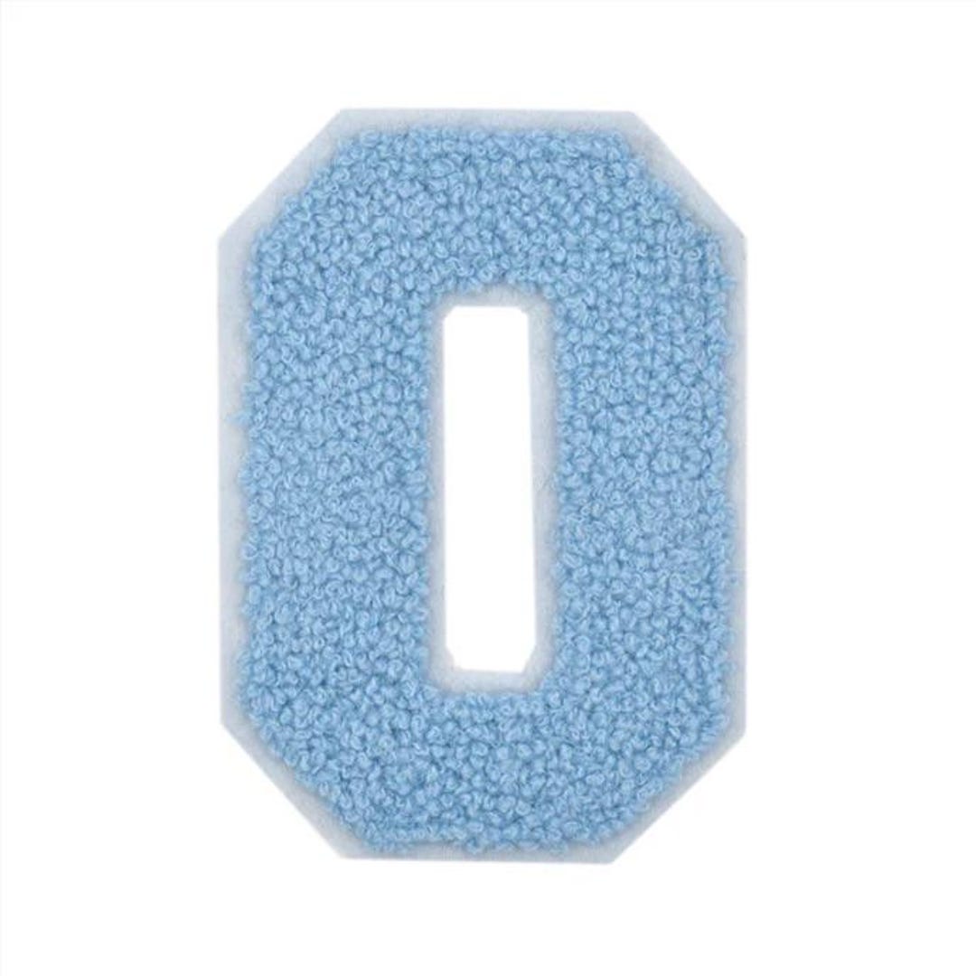 Baby Blue Varsity Number Letters Chenille Iron-on Patch - Etsy