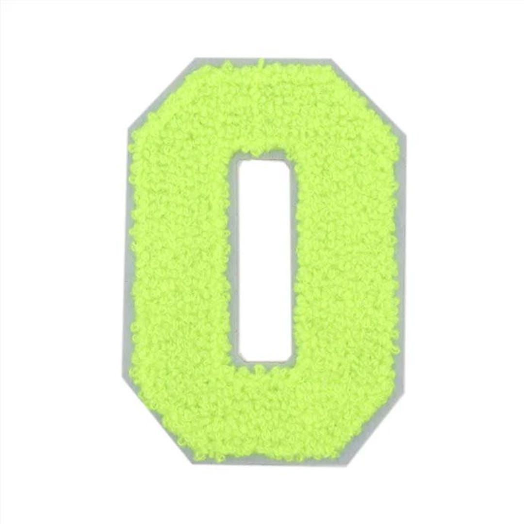 Neon Green Varsity Number Letters Chenille Iron-on Patch - Etsy