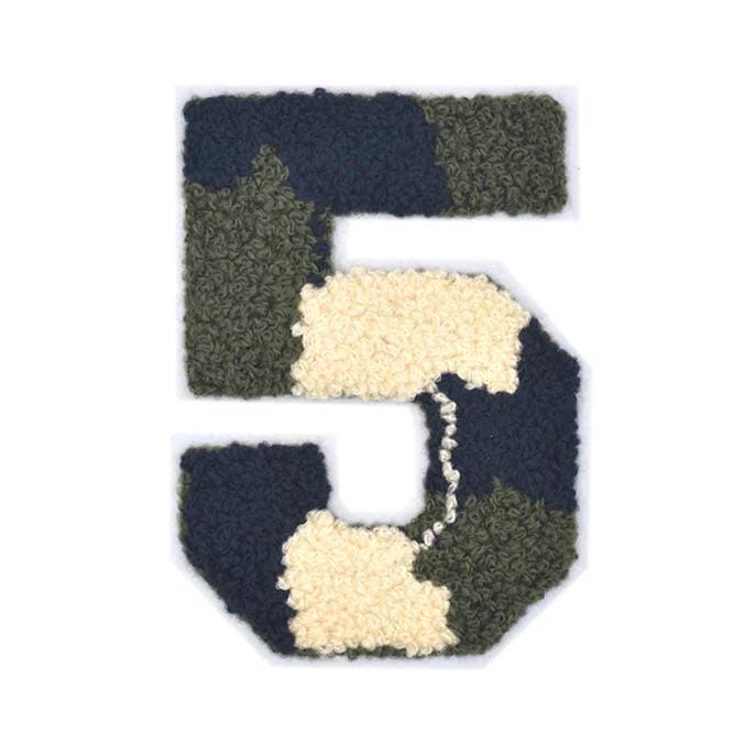 Camouflage Varsity Number Letters Chenille Iron-on Patch - Etsy