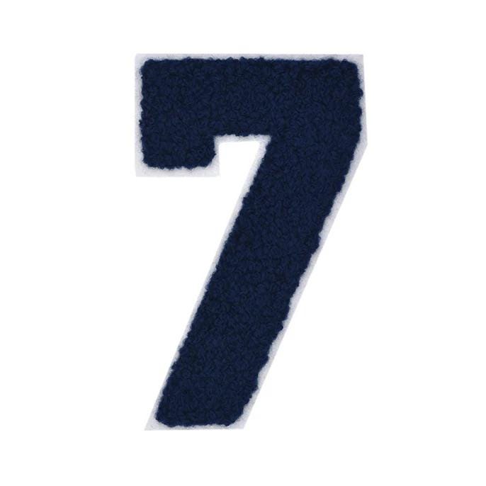 Navy Varsity Number Letters Chenille Iron-on Patch - Etsy