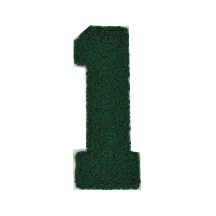 Green Varsity Number Letters Chenille Iron-on Patch - Etsy