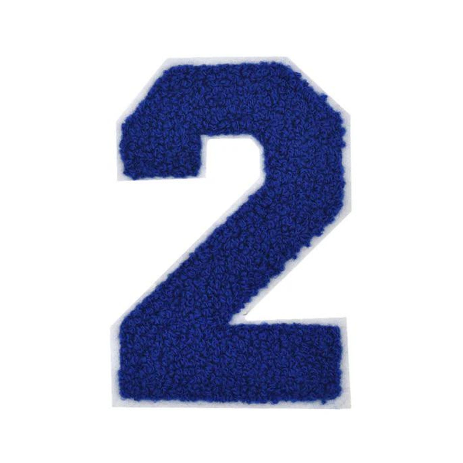 Royal Blue Varsity Number Letters Chenille Iron-on Patch - Etsy