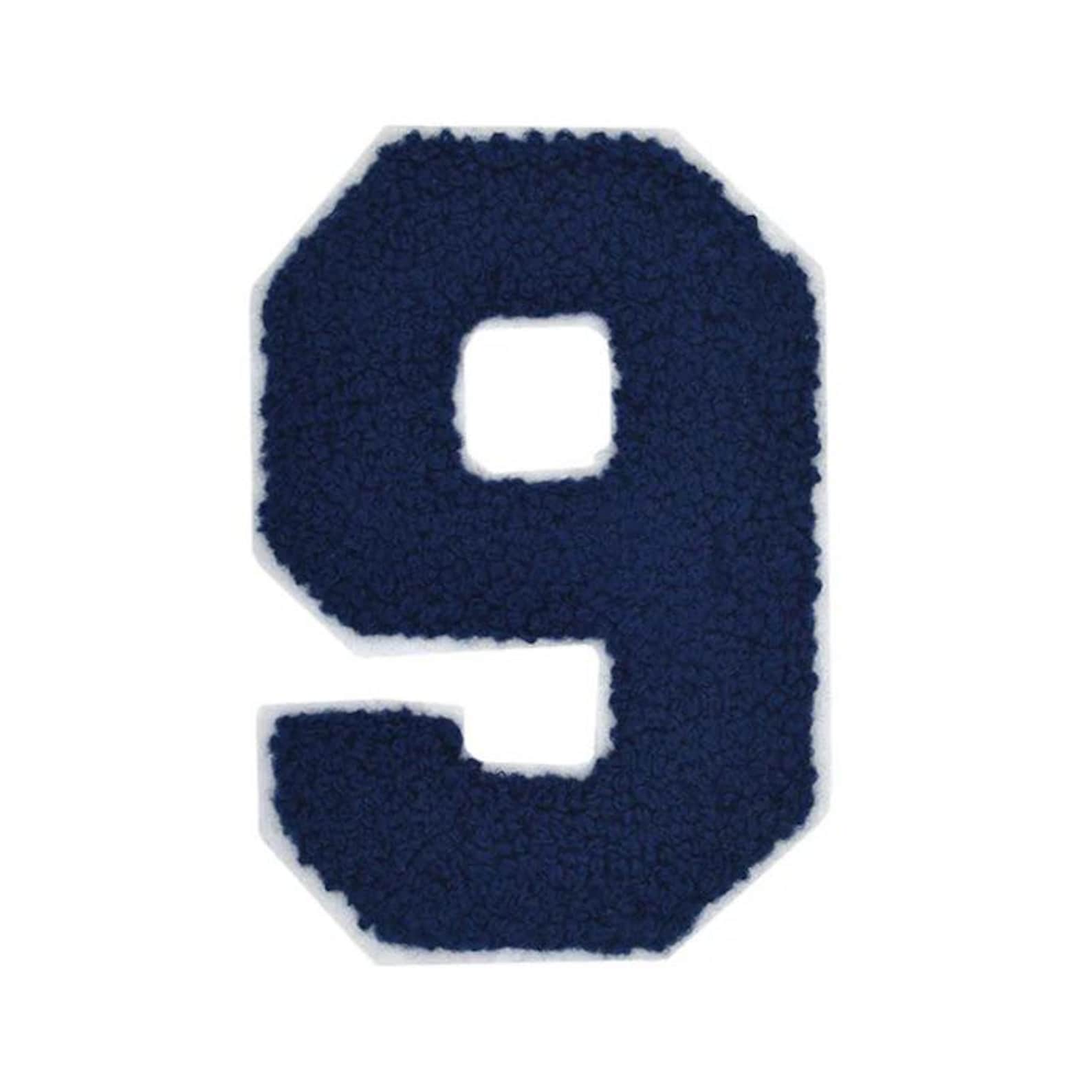 Navy Varsity Number Letters Chenille Iron-on Patch - Etsy