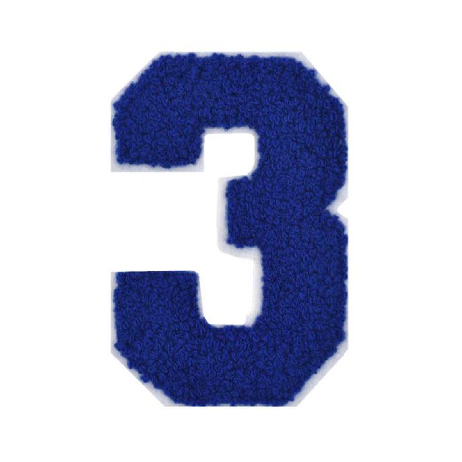 Royal Blue Varsity Number Letters Chenille Iron-on Patch - Etsy