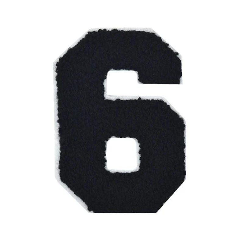 Black Varsity Number Letters Chenille Iron-on Patch - Etsy