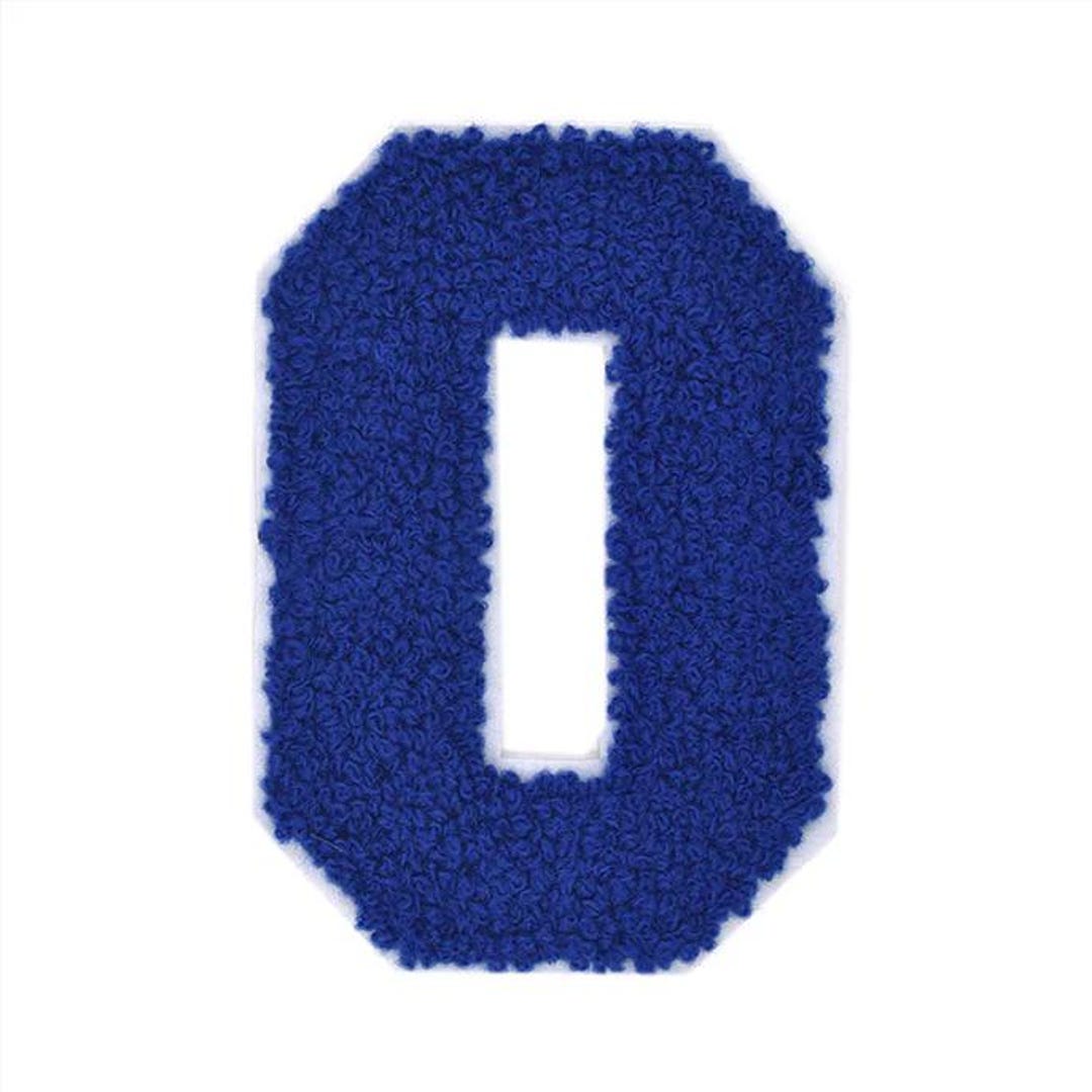 Royal Blue Varsity Number Letters Chenille Iron-on Patch - Etsy