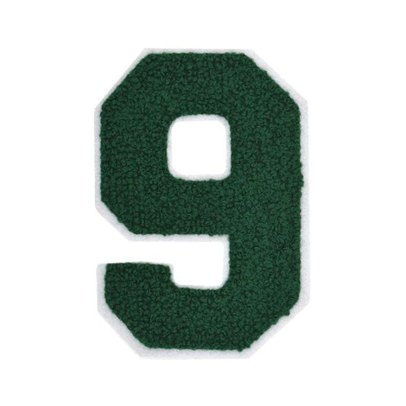 Green Varsity Number Letters Chenille Iron-on Patch - Etsy