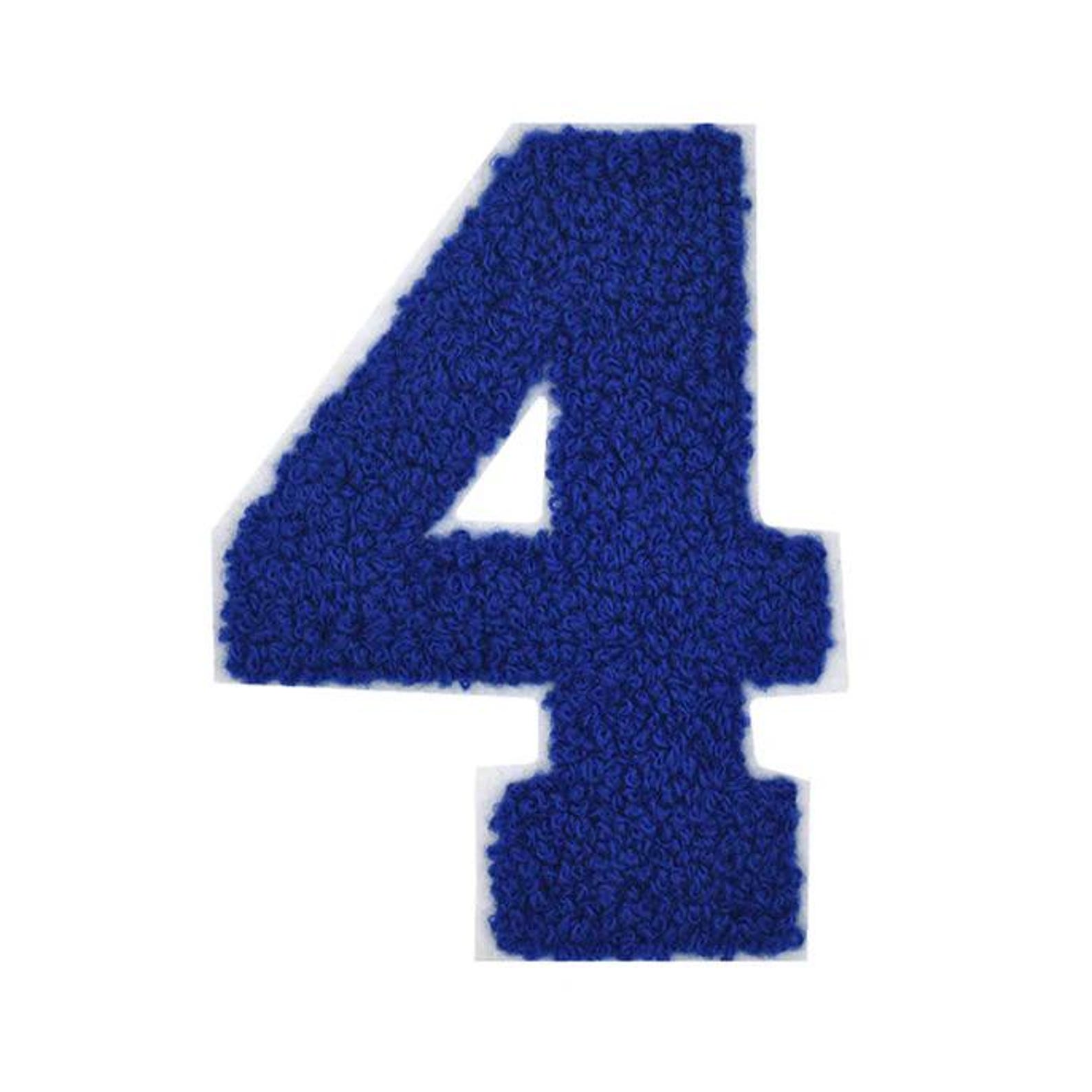 Royal Blue Varsity Number Letters Chenille Iron-on Patch - Etsy