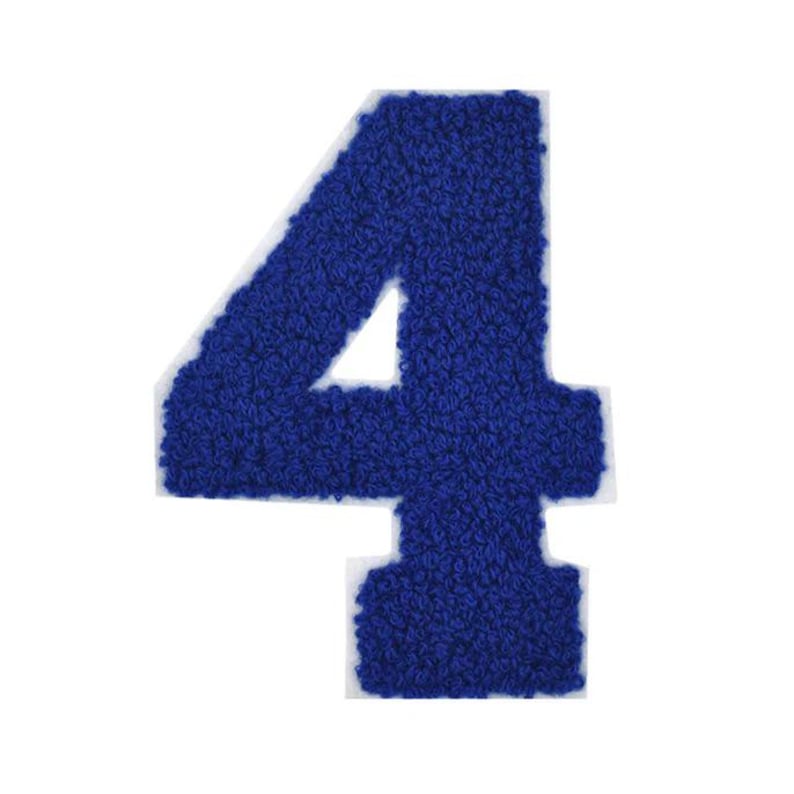 Royal Blue Varsity Number Letters Chenille Iron-on Patch - Etsy